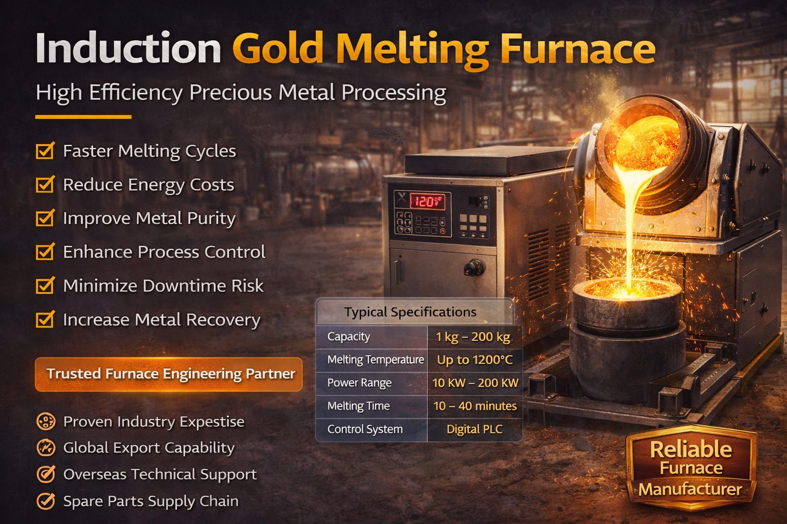 Induction Gold Melting Furnace - Judian